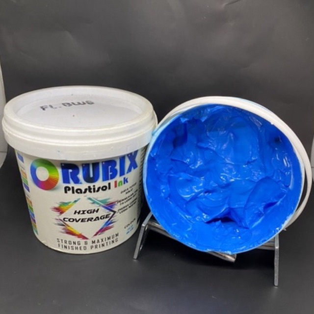 Jual RUBIX PLASTISOL FLO BLUE TINTA SABLON (1000 gr) | Shopee Indonesia