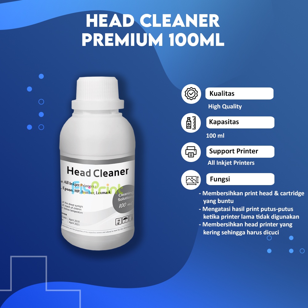 Jual Head Cleaner 100ml Cairan Cleaning Pencuci Print Head & Cartridge ...
