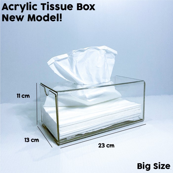 Jual Kotak Tissue Akrilik / Acrylic Tissue Box tebal 2mm | Shopee Indonesia