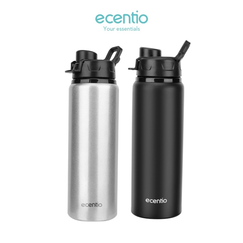 Jual ecentio tumbler minum 750ml botol aluminium botol anti tumpah air ...