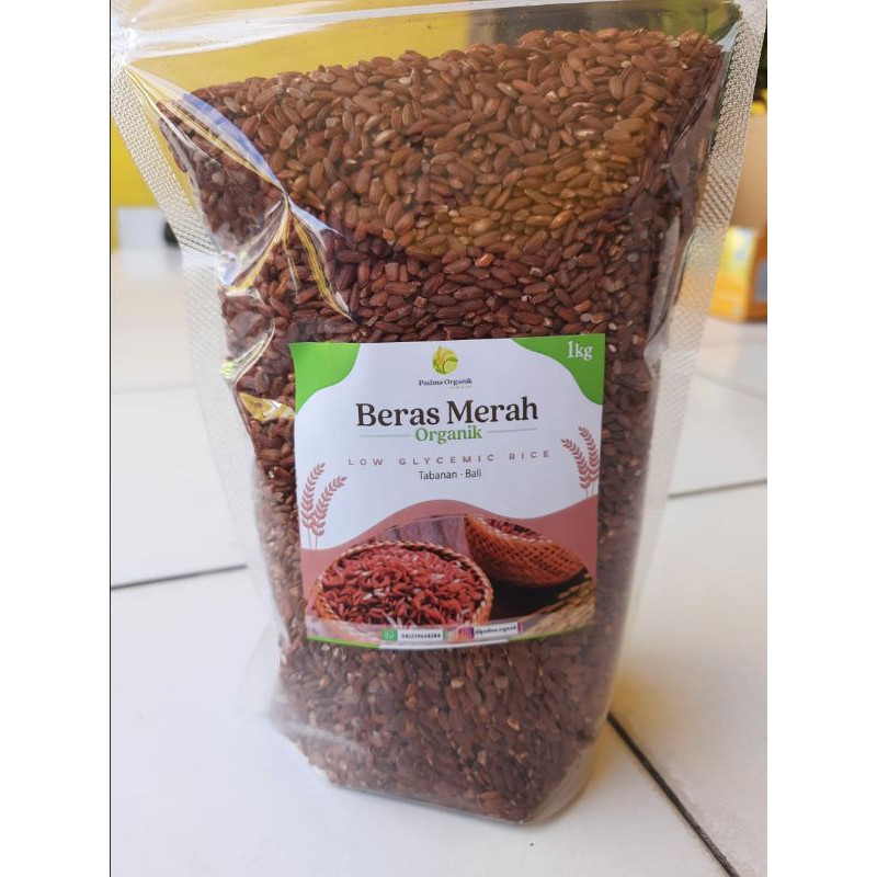 Jual Beras Merah Organik Beras Merah Bali Kemasan 1 KG | Shopee Indonesia
