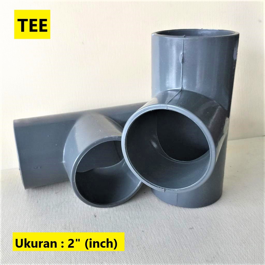 Jual SAMBUNGAN PIPA FITTING PVC TEE 2" (inch) | Shopee Indonesia