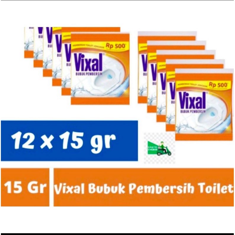 Jual Vixal bubuk pembersih toilet 15g X 12 sachet | Shopee Indonesia
