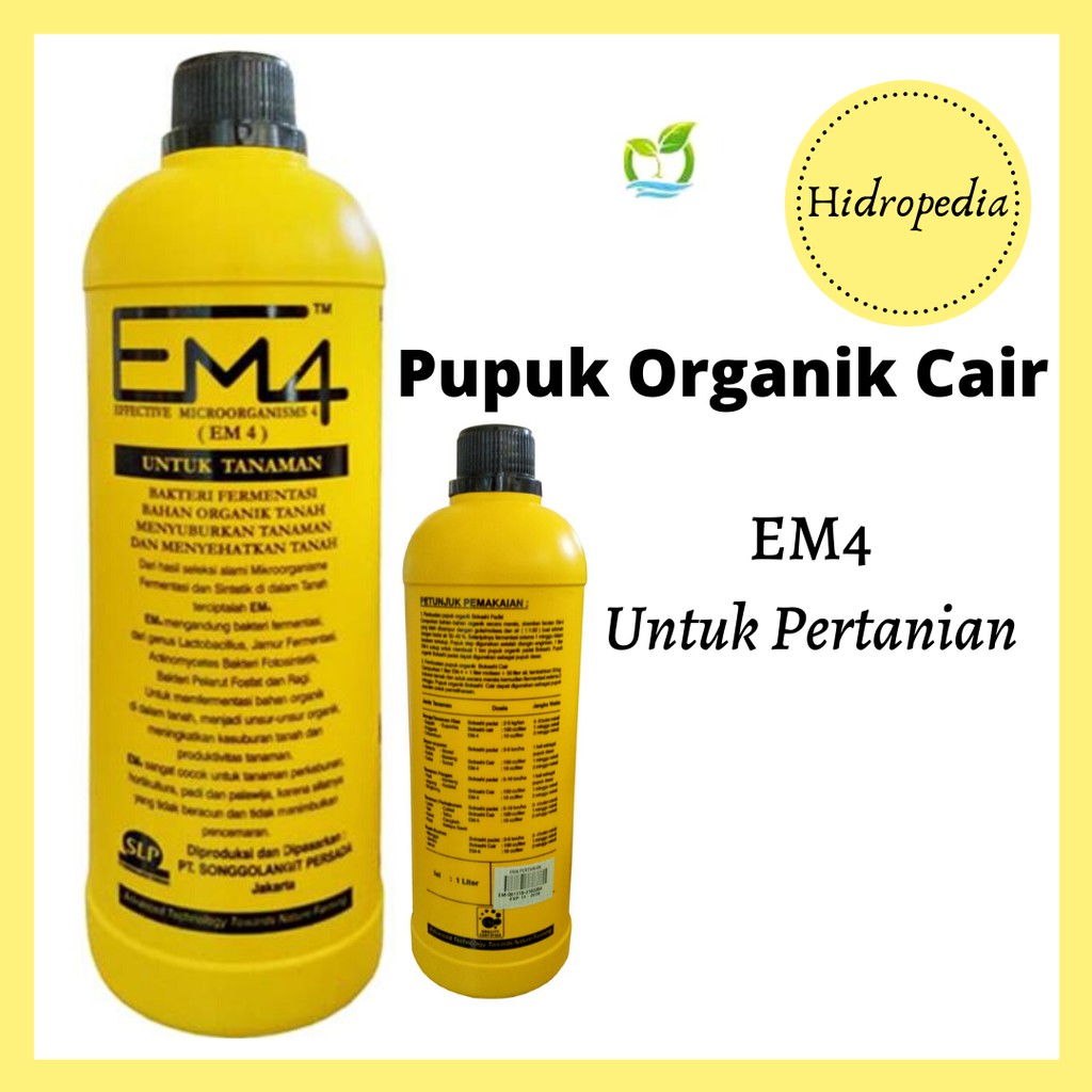Jual Pupuk Organik EM4 Pertanian 1 Liter Tanaman EM 4 Cair Fermentasi ...
