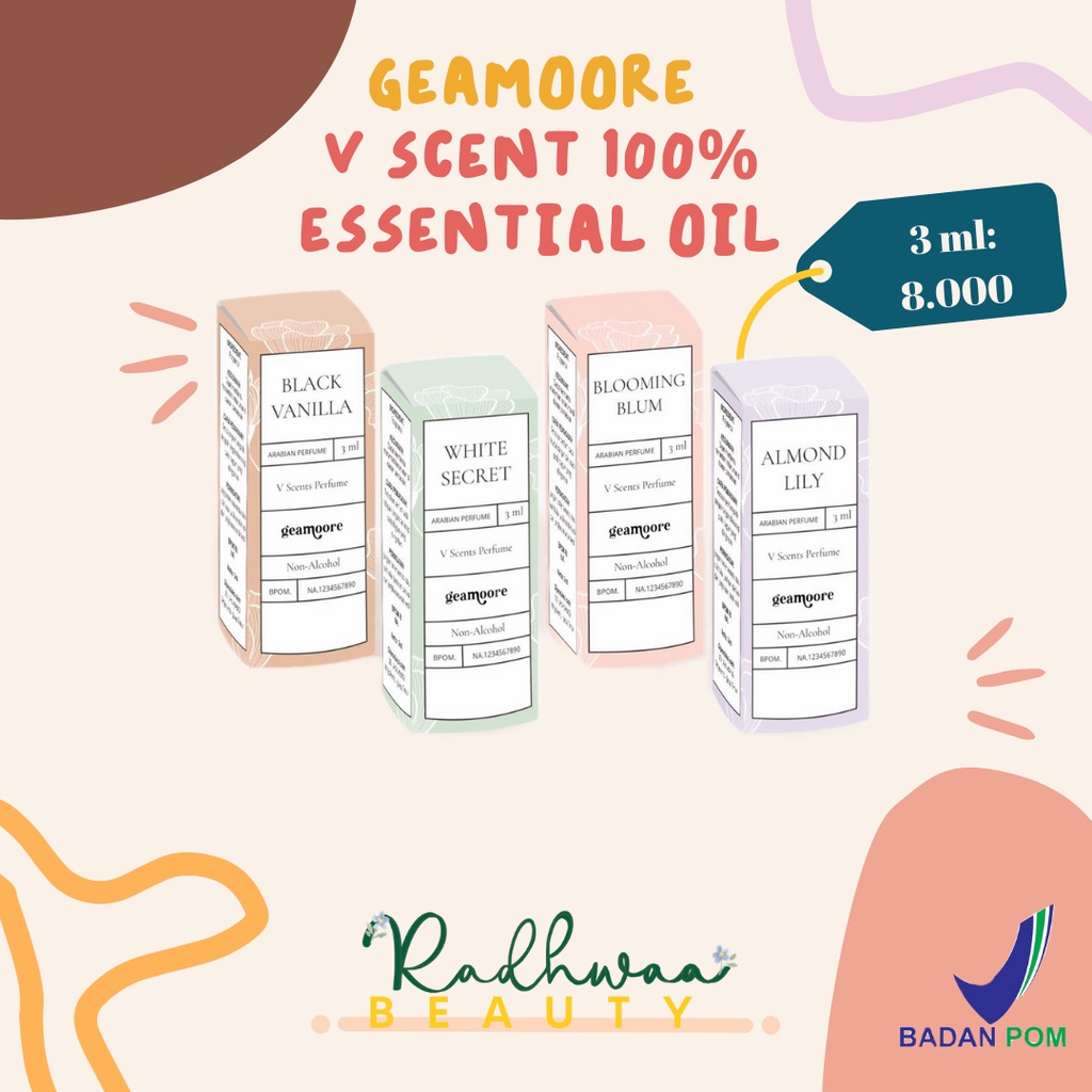 Jual (BPOM & READY) GEAMOORE V SCENT 100% ESSENTIAL OIL | Shopee Indonesia