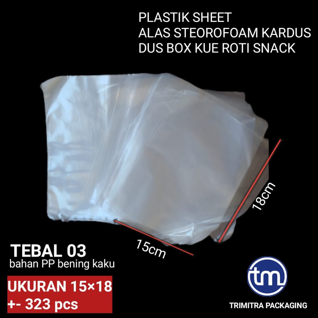 Jual PLASTIK SHEET 15x18 cm / ALAS STEOROFOAM KARDUS DUS BOX KUE ROTI ...