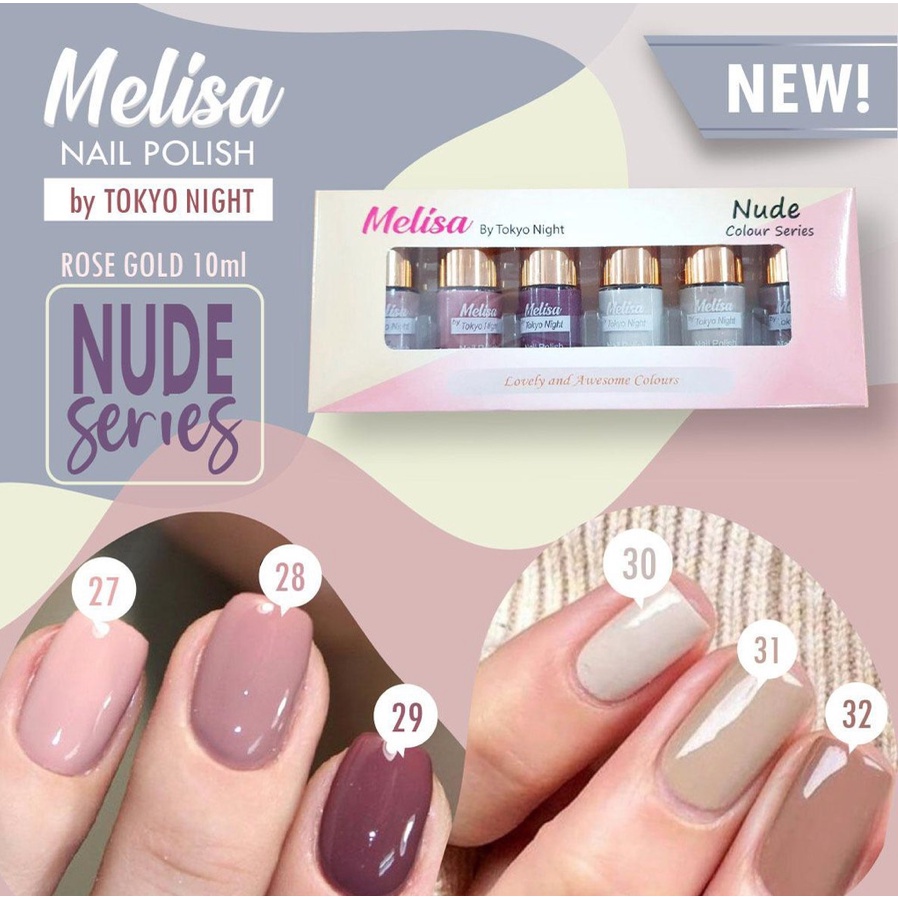 Jual ️SiriBeauty ️ MELISA Nude & Clear Nail Polish Original BPOM ...