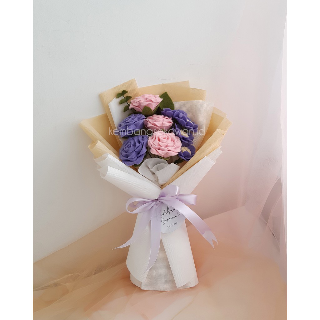 Jual Korean Buket Bunga Flanel Wisuda Anniversary | Shopee Indonesia