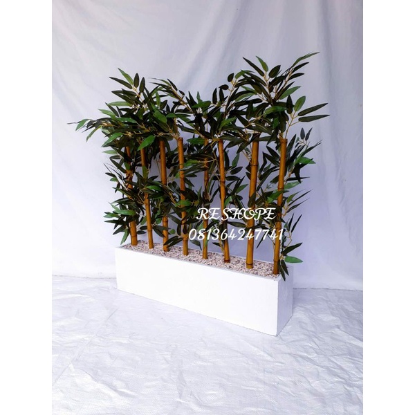 Jual bunga hias/bunga plastik tinggi 70cm/pohon bambu/partisi bambu ...