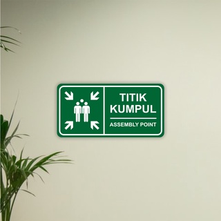 Jual RAMBU TITIK KUMPUL / ASSEMBLY POINT - 20X40CM PVC | Shopee Indonesia