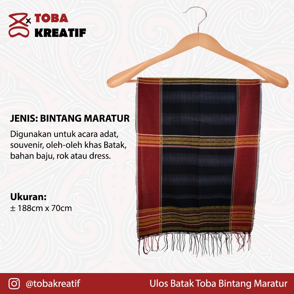 Jual Kain Ulos Batak Toba Bintang Maratur Hitam Indonesia|Shopee Indonesia