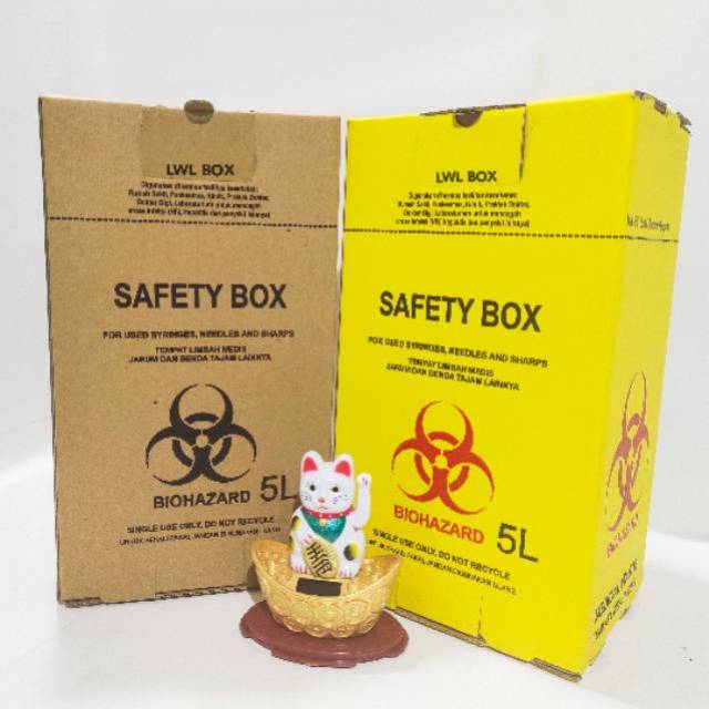Jual Safety box 5 Liter - Box BIOHAZARD - Tempat sampah medis | Shopee ...