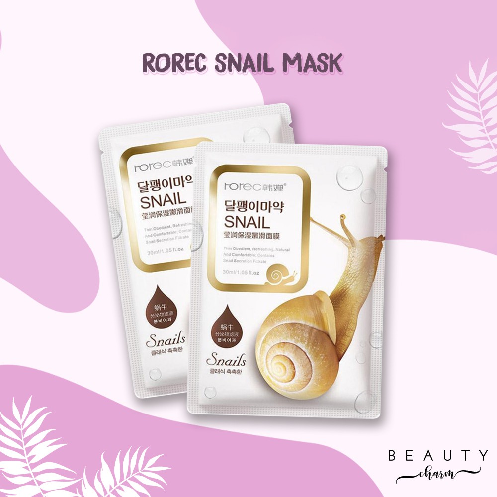 Jual Rorec Snail Gold Sheet Mask Glowing Moisture Masker | Shopee Indonesia