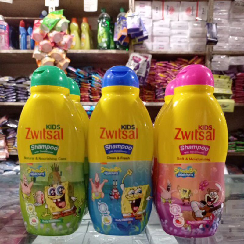 Jual Zwitsal Kids Seri SpongeBob Shampoo With Conditioner 180 Ml ...