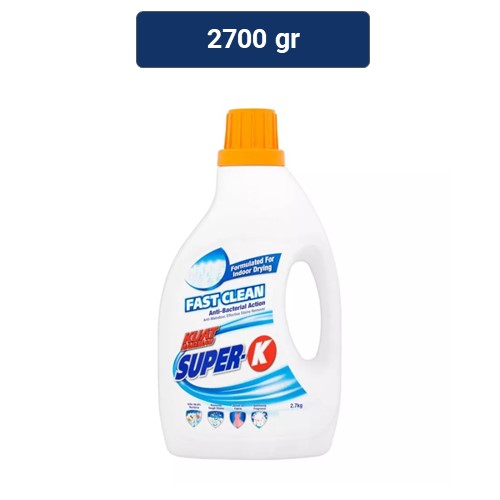 Jual Super-K Liquid Laundry Detergent Fast Clean 2.7 kg | Shopee Indonesia