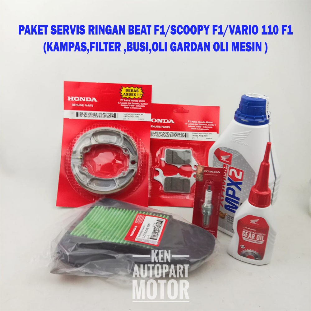 Jual PAKET SERVIS RINGAN BEAT F1/SCOOPY F1/VARIO 110 F1 (KAMPAS,FILTER ...
