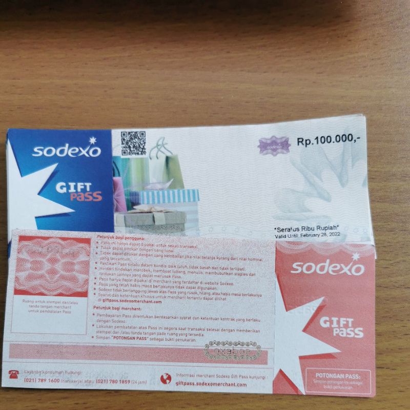 Jual Voucher Sodexo 100 ribu - Exp 31 Jan 2023 Indonesia|Shopee Indonesia