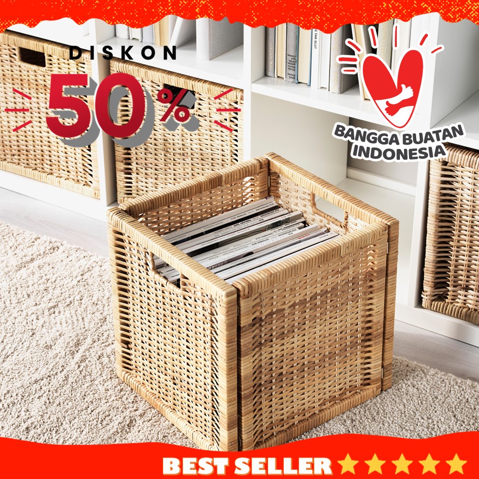 Jual Laci Box Rotan Anyaman Asli Ukuran Kotak Sudah Vernis / Kotak ...