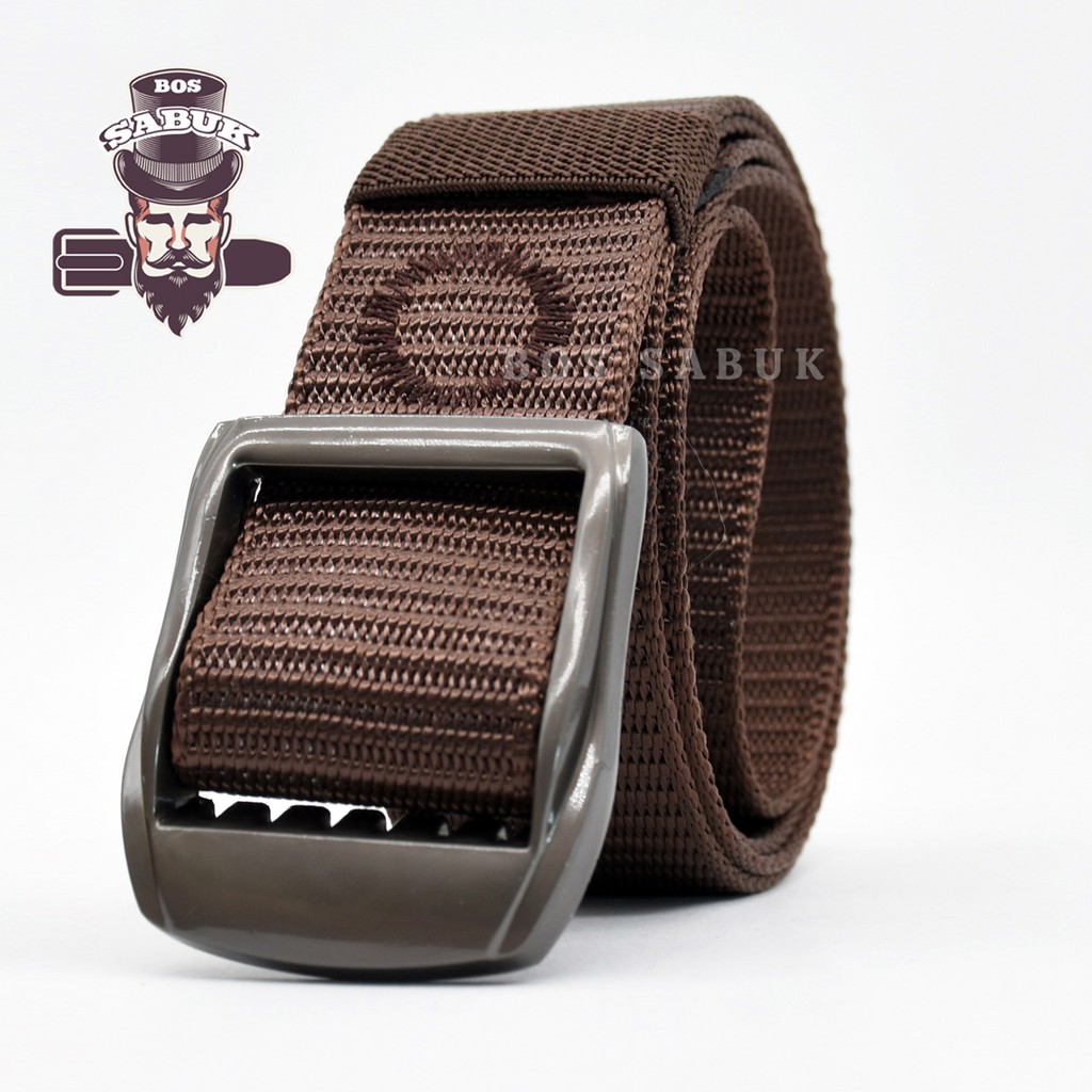 Jual Ikat Pinggang Pria Canvas NYLON Gesper Pria NYLON Sabuk Kanvas Kepala Logam Besi Men Belt ...
