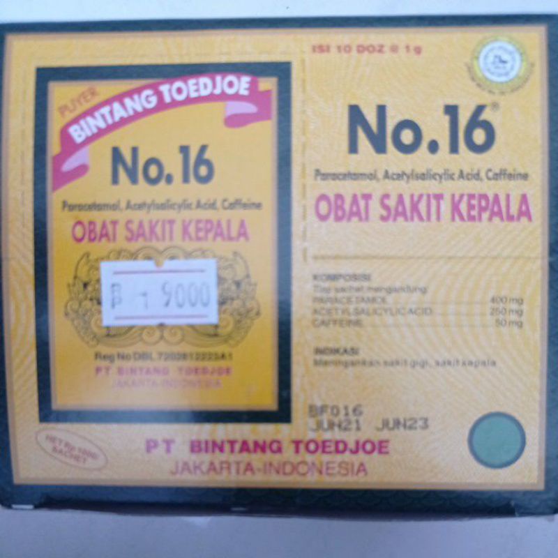 Jual PUYER No. 16 Bintang Toedjoe 1 doz 12 sachet | Shopee Indonesia