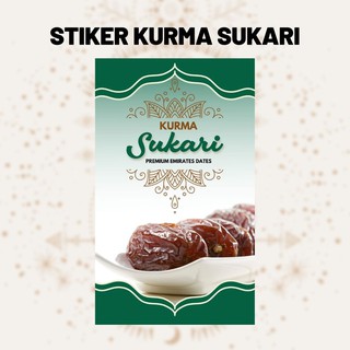 Jual STIKER KURMA SUKARI - CETAK STIKER LABEL - STIKER SUKARI | Shopee ...