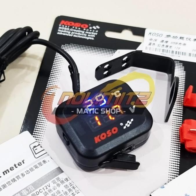 Jual Voltmeter Temperature USB Charger Koso Universal NMAX XMAX PCX ...