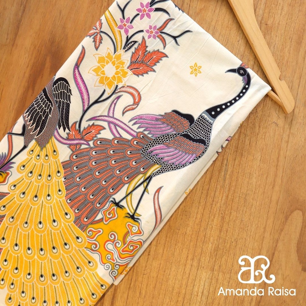 Jual Kain Batik Meteran Potongan Motif Burung Merak Indonesia|Shopee ...