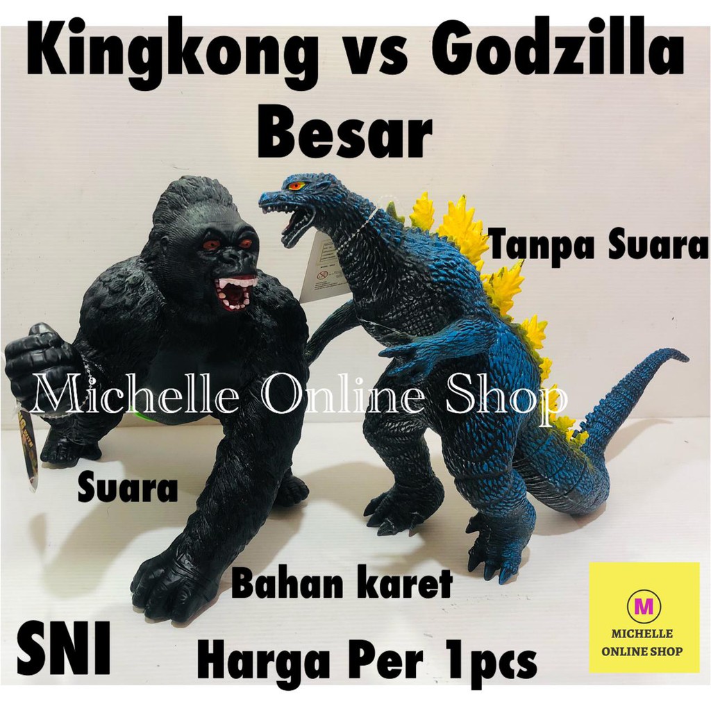 Jual MAINAN BINATANG GODZILLA JUMBO BESAR KARET/ KINGKONG JUMBO KARET ...