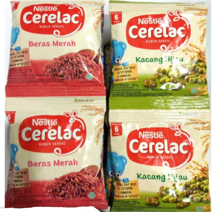 Jual nestle cerelac beras merah / kacang ijo renceng (8x20 gr ...