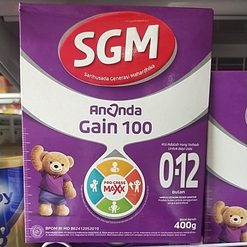 Jual SGM ANANDA GAIN 100 (0-12 BULAN) 400g | Shopee Indonesia