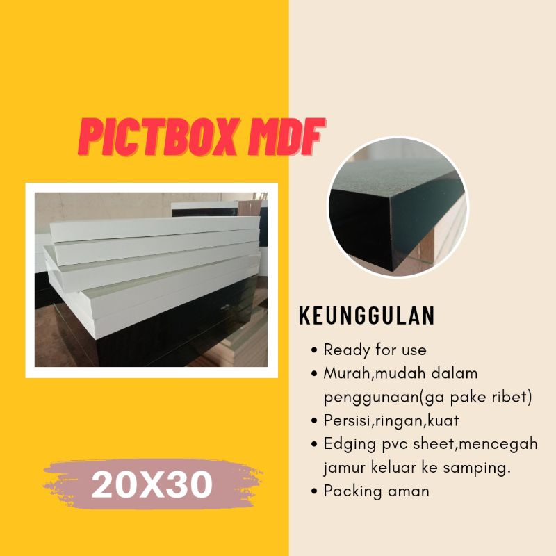 Jual Bingkai pictbox Mdf 20x30cm edging pvc | Shopee Indonesia