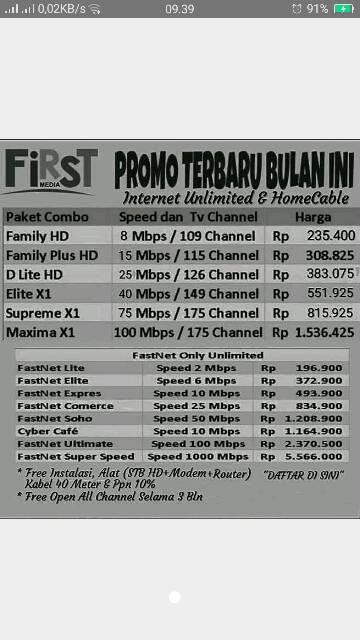 Harga first media bandung Terbaru Mei 2025 | BigGo Indonesia