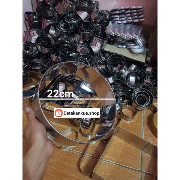 Jual ring stainles/ring cake/ring roti/ring stainles besar 22cm/ring ...