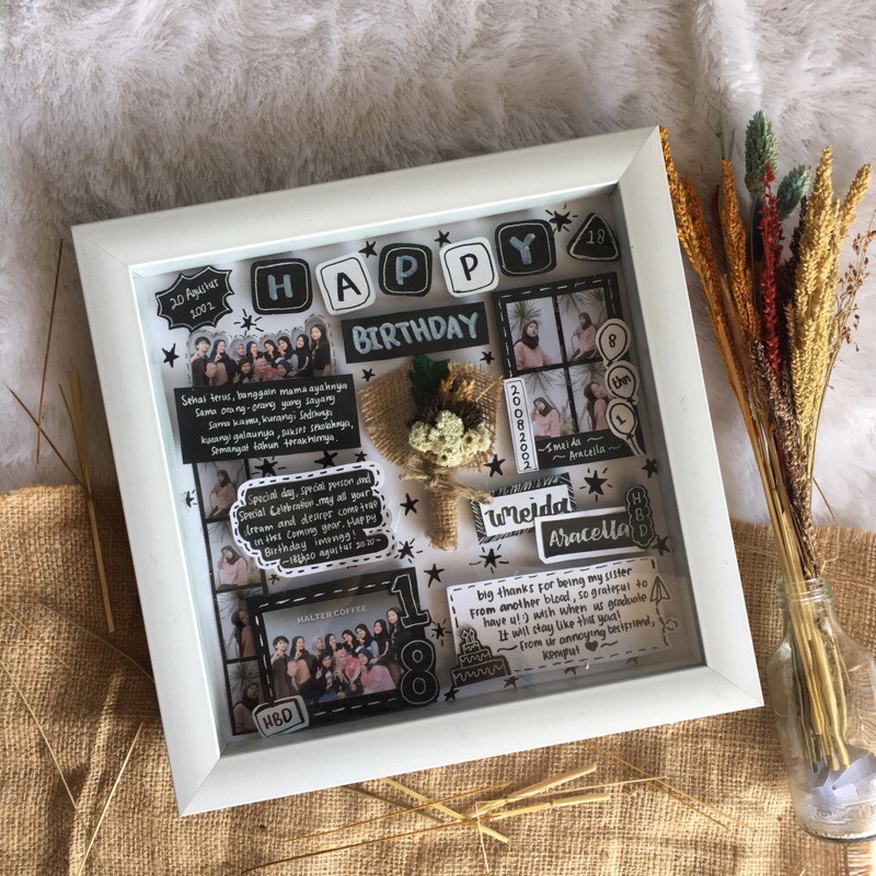 Jual POP UP BINGKAI 3D CUSTOM SCRAP FRAME KADO ULTAH WISUDA GRADUATION ...
