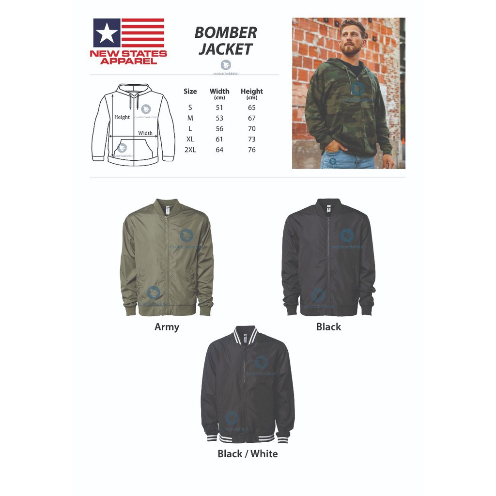 Jual NEW STATES APPAREL BOMBER JAKET | Shopee Indonesia