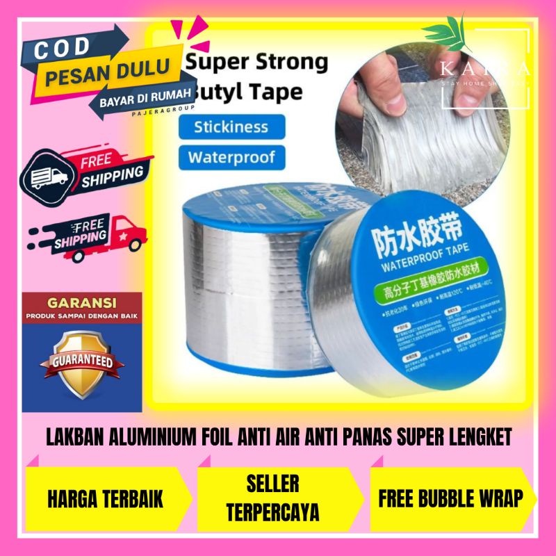 Jual Alat Pertukangan Lakban Aluminium Foil Butyl Rubber Waterproof Lakban Anti Bocor Tahan Suhu ...