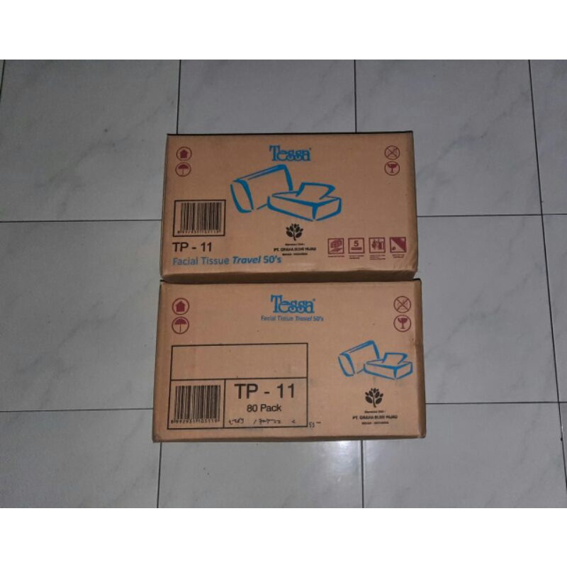 Jual Tissue Tisu Tessa 50 Sheet 2ply Travel Pack Facial Wajah Dus Isi ...