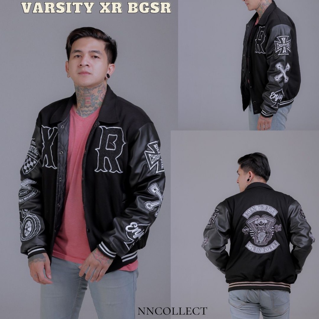 Jual Jaket Pria Varsity X04 full bordier Jacket Baseball Original BGSR ...