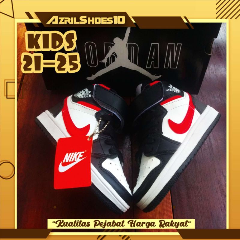 Jual NIKE JORDAN KIDS RETRO BLACK BNIB || SIZE 21-25 || SEPATU NIKE ...