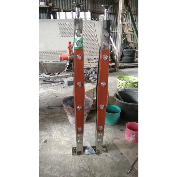 Tiang Railing Tangga Stainless P-14 SUS 304 Kilap | Shopee Indonesia