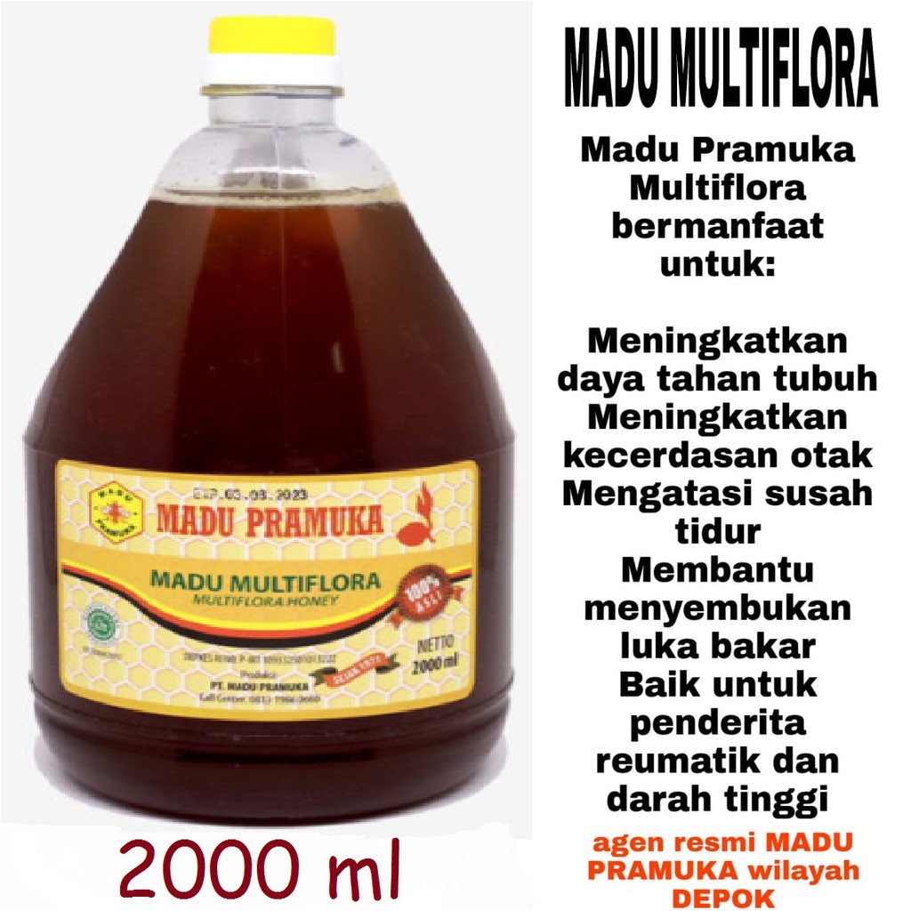 Jual Madu Pramuka MADU MULTIFLORA 2 liter / 2000 ML | Shopee Indonesia