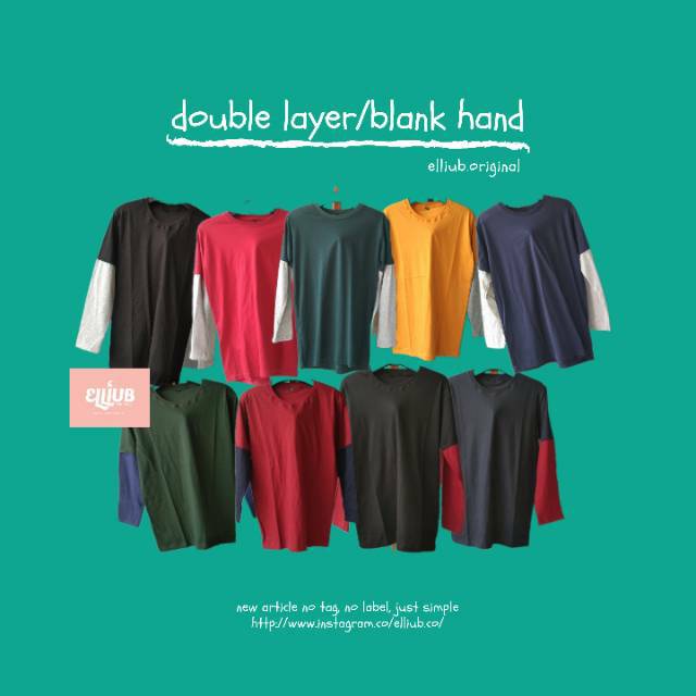 Baju polosan lengan panjang longsleve | Shopee Indonesia