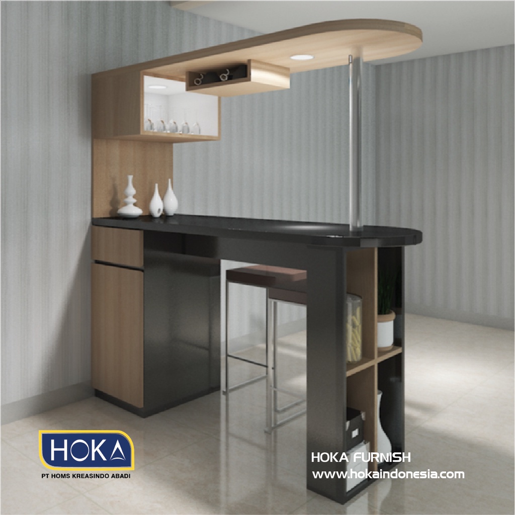 Jual Meja Bar / Meja Mini Bar Rumah HFH019 HOKA Indonesia | Shopee ...