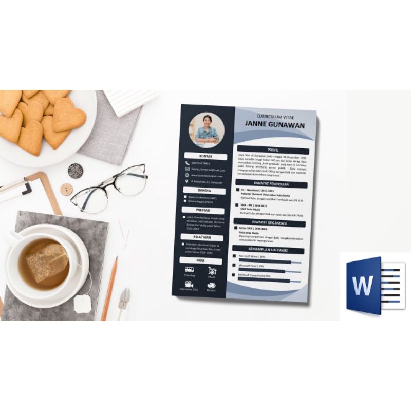 Jual Desain CV 26 Premium Paket Lengkap! (Lamaran Kerja, CV, dan Berkas ...