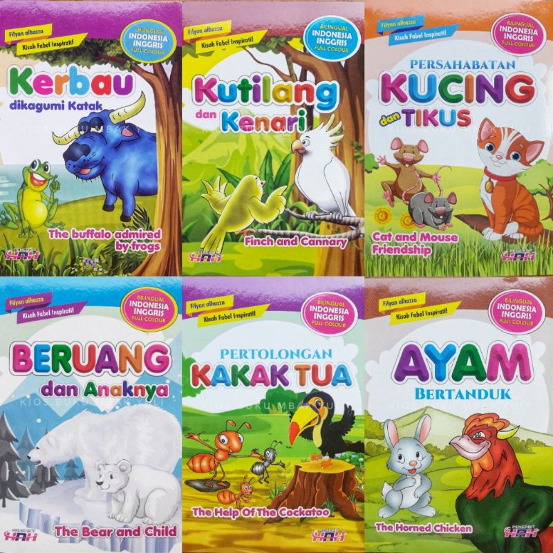 Buku Cerita Anak Bergambar Kisah Fabel - Hewan Bilingual Full Color ... Buku Cerita Anak Bergambar Kisah Fabel - Hewan Bilingual Full Color ...
