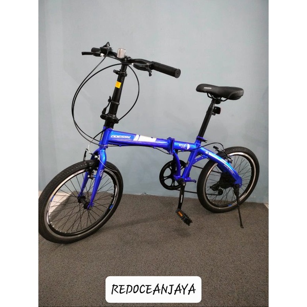 Jual sepeda lipat 20 inch odessy OD LP 72 WE blue seli folding bike 7 ...