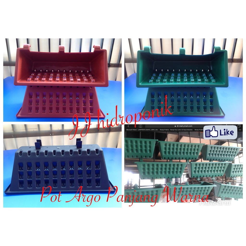 Jual pot tempel gantung panjang besar WARNA (2 pcs) | Shopee Indonesia