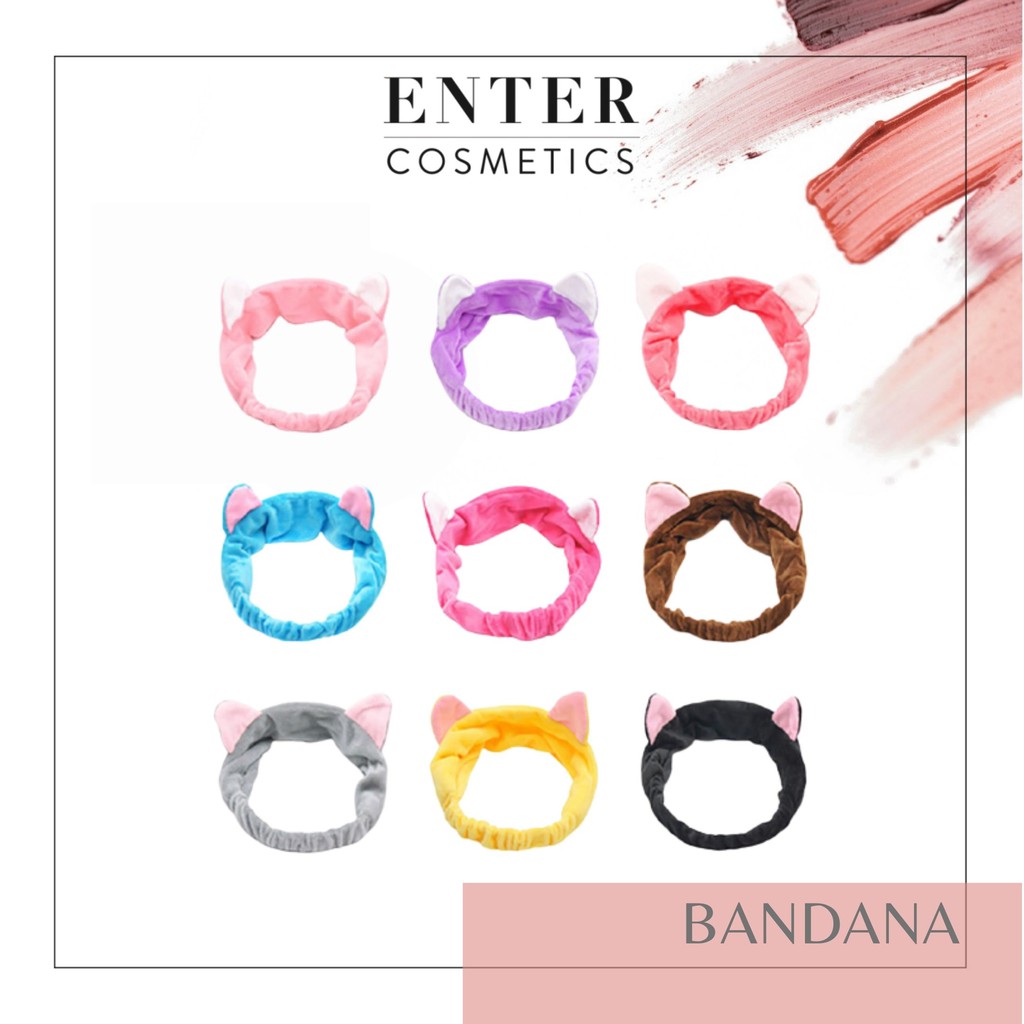 Jual Bandana / Bando Facial / Bandana Ear Cat / Bando Kucing | Shopee ...