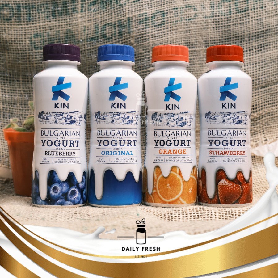 Jual KIN BULGARIAN YOGURT 200 ML (ORIGINAL / BLUEBERRY / STRAWBERRY / ORANGE) MINUMAN YOGURT KIN ...