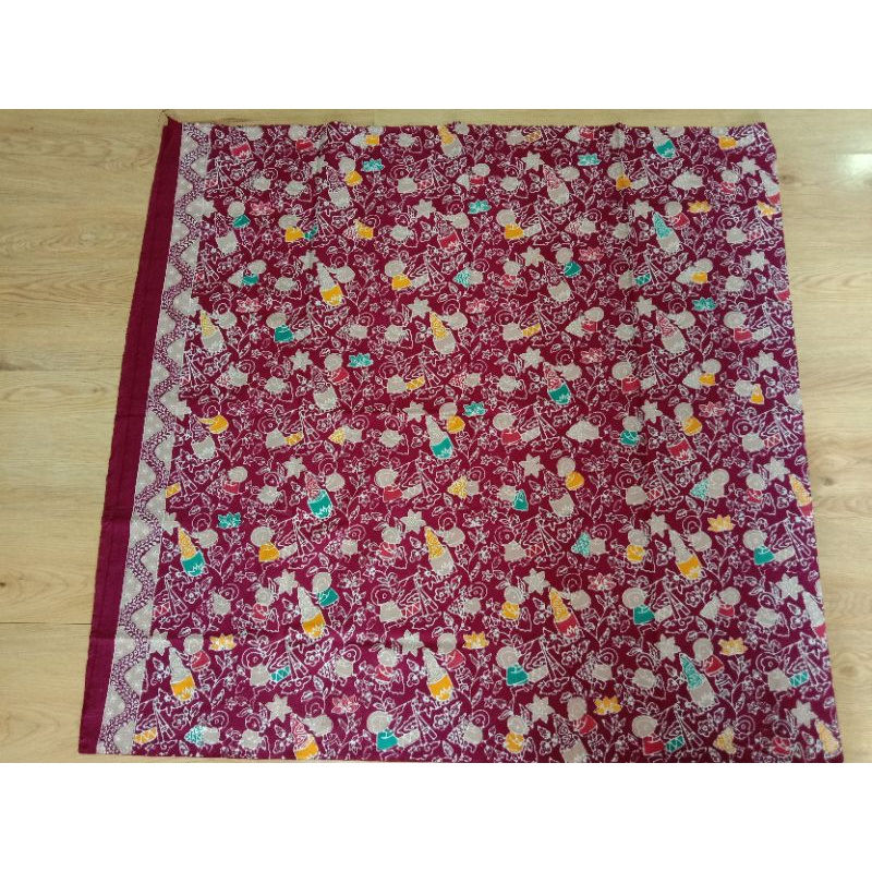 Jual Batik Colet Tangan Karakter/ Batik Merah Kekinian/ Batik Cetak ...